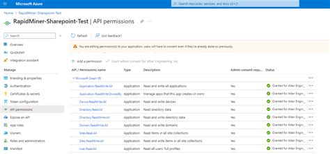 Using The Sharepoint Connector Altair Rapidminer Documentation