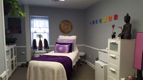 Purple And Grey Reiki Room Reiki Room Meditation Rooms Massage