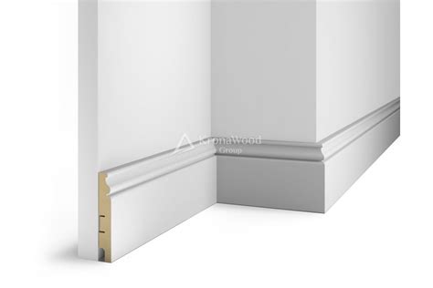 Плинтус AP10 под покраску, Белый, 100X16X2400 мм, МДФ купить в Москве ...
