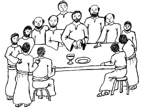 Last Supper Coloring Pages Free At Free Printable
