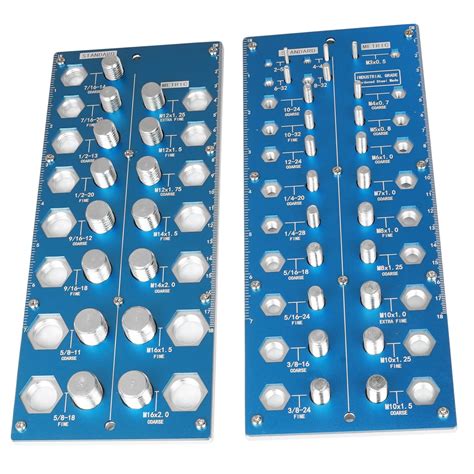 Thread Checker Nut And Bolt Thread Size Checker Screw Identifier Gauge With Standard