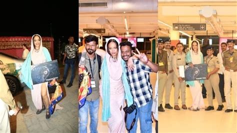 Rihanna Poses With Paparazzi Hugs Cops At Jamnagar Airport Interacts