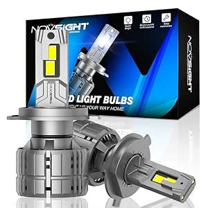 NOVSIGHT H LED Headlight Bulbs LM Upgrade Brighter K Cool White H HB