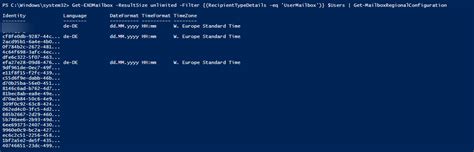 Powershell Get Mailbox Idendity Roffice365