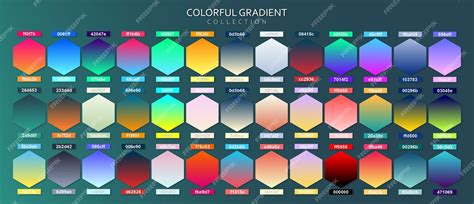 Premium Vector Vector Kit Of Gradients With Color Code Colorful