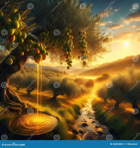 Ai Generated Illustration Of An Ancient Olive Tree Adorned With