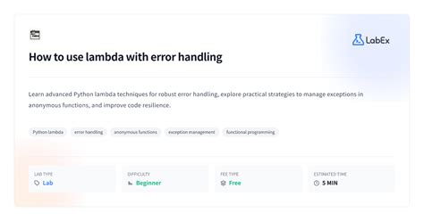 How To Use Lambda With Error Handling Labex