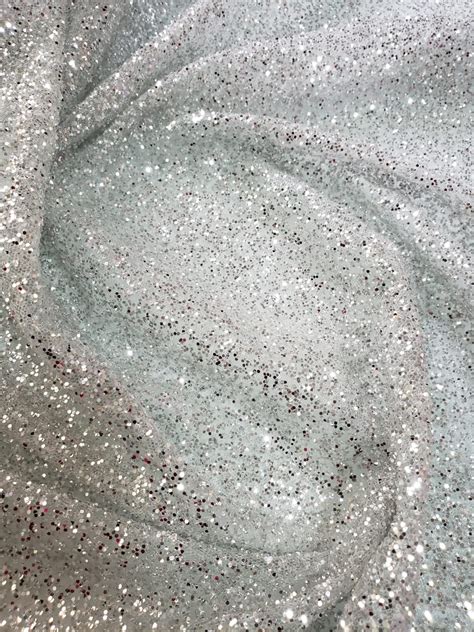 Tule Com Glitter Prata Pesado Só Tecidos Todo Site Em 12x Sem Juros