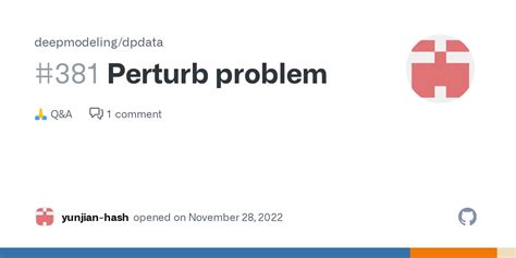 Perturb Problem Deepmodeling Dpdata Discussion GitHub