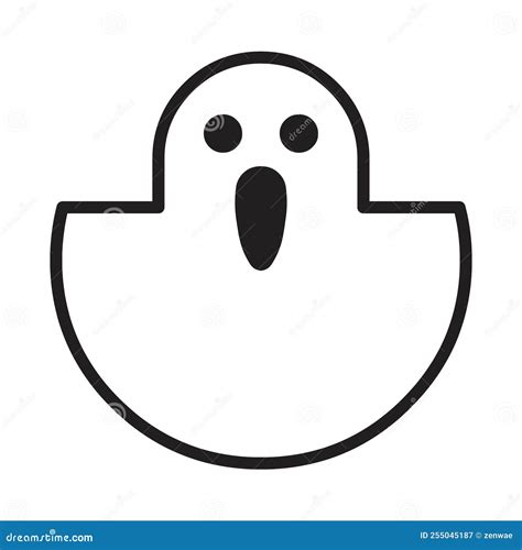 Screaming Ghost Linger In Lamp Cartoon Vector 82410205