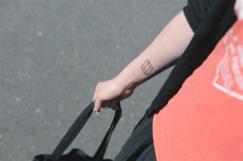 Deerhorn Design 鹿角 刺青 紋身貼紙 3入 方形 幾何圖形 Deerhorn Design 鹿角｜紋身貼紙刺青貼紙