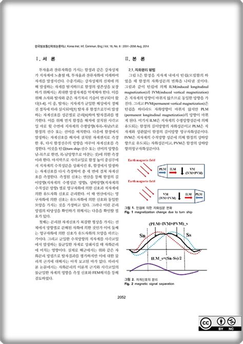 함정에서 발생하는 자계신호의 성분분리에 대한 검토