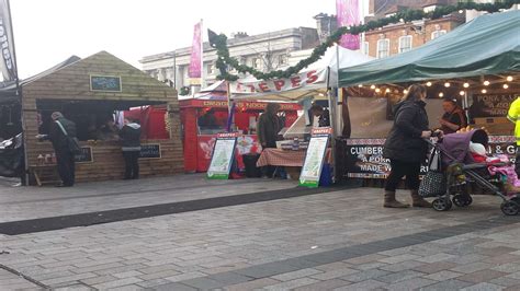 Four Hot Food Stalls Set Up At Christmas Market In Maidstones Jubilee
