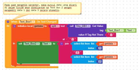 Blok Program Text Box On Text Changed Di Kodular DwiAY DAL