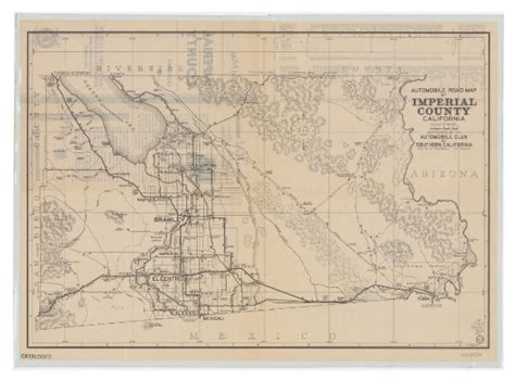 Automobile Road Map Of Imperial County California