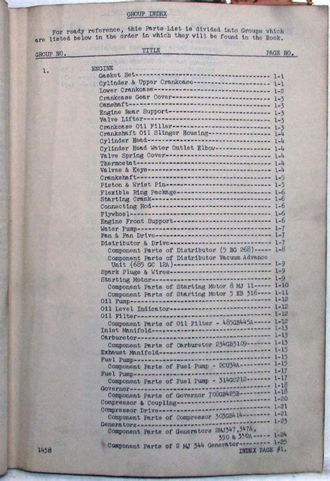 1944 Mack Eh And Eht Model Truck With En354 Engine Parts Book Number 1458