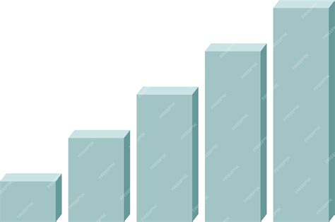 Premium Vector Upwards Trend Bar Graph Chart 3d