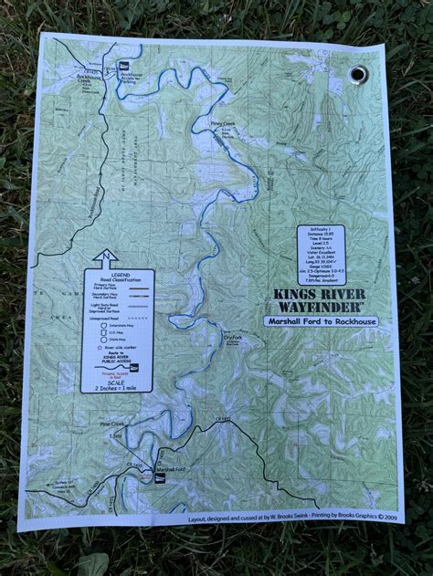 Kings River Waterproof Map — Kings River Outfitters