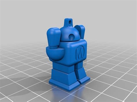 Make Robot With Keychain Necklace Ring By Printed Solid Keychain