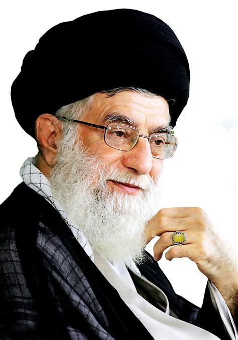 عکس با کیفیت پس زمینه به رنگ سفید و چهره امام خامنه ای در حالت سه رخ و