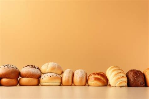 Premium AI Image Different Types Of Bread Rolls And Pastries Food Concept Generative Ai
