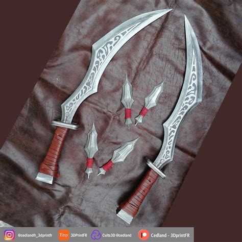Stl File Katarina Dagger From League Of Legends 🗡️・3d Print Object To