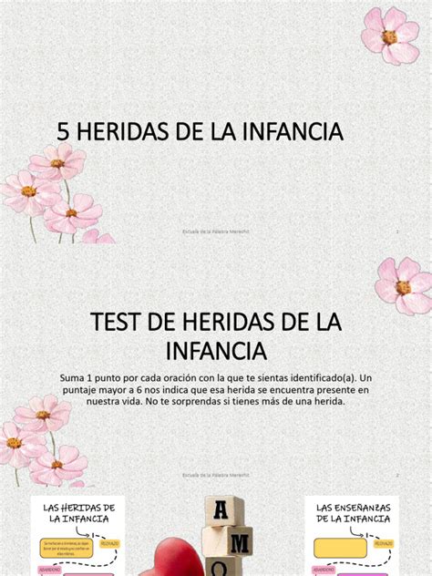 Test 5 Heridas De La Infancia Pdf Sicología