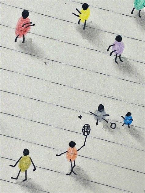 小人从本子上面站起来啦！超可爱立体简笔画！ 简笔画 新浪新闻