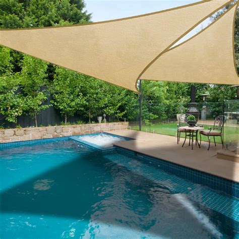 Sun Shade Sail Outdoor Uv Block Patio Pool Top Canopy Triangle Cover