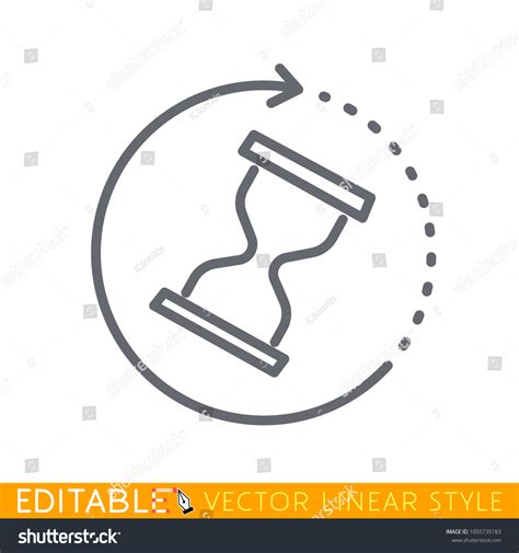 Wait Time Icon Hourglass Clock Sand Stock Vector Royalty Free