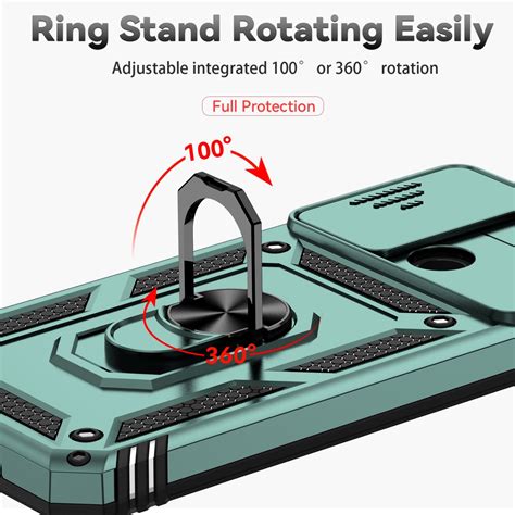 For Samsung Galaxy A03 Sliding Camshield Holder Phone Case Dark Green