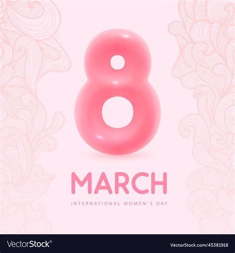 International Happy Womens Day Greeting Card Vector Image