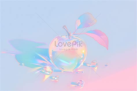 무지개 색깔의 사과 일러스트 무료 다운로드 Lovepik
