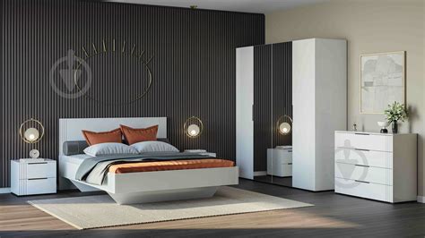 ᐉ Шафа Світ Меблів 4ДЗ Амелія 2100х570 мм білий глянець • Краща ціна в Києві Україні • Купити в