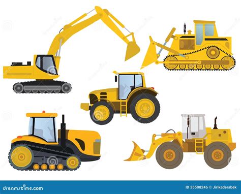 Heavy Machinery Stock Vector Illustration Of Bulldozer 35508246