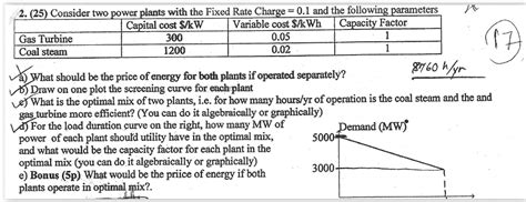 solved consider two power plants with the fixed rate charge