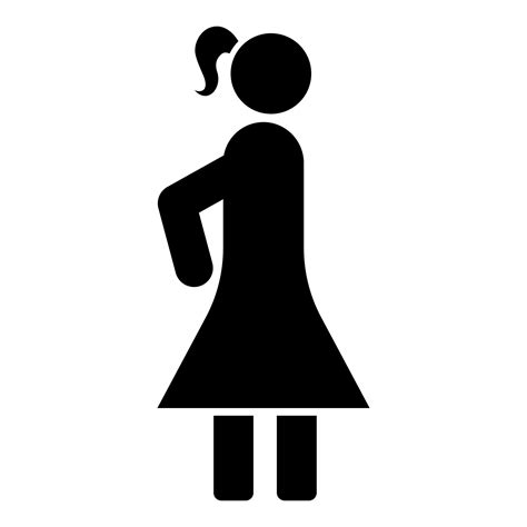 Woman Stick Icon Black Color Vector Illustration Flat Style Image Vector Art At Vecteezy