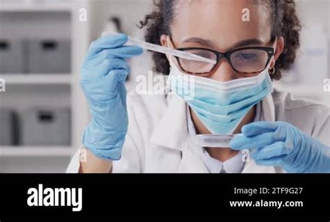 Science Lab And Research With A Woman Scientist Working In A Laboratory For Medical Health And