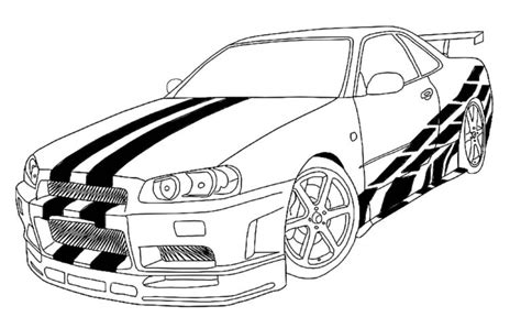 Coloriage Fast And Furious à Imprimer