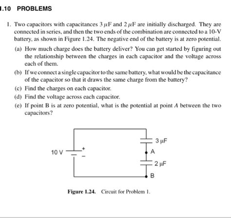 Solved Two Capacitors With Capacitances 3 Mu F And 2 Mu F