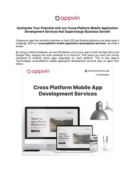 Ppt Cross Platform Mobile Application Development Services Appvin Technologies Powerpoint