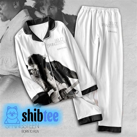 Bruce Springsteen Button Down Pajamas Set Shibtee Clothing