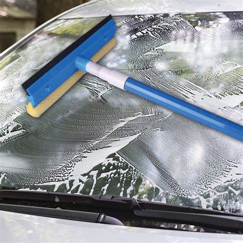 2 In 1 Squeegee Window Wiper Extendable Sponge Car Wiper Cleaner