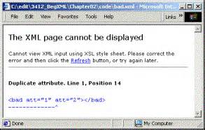 Attributes Beginning XML XML Sample Chapter Developer Fusion