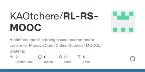 GitHub KAOtchere RL RS MOOC A Reinforcement Learning Based Recommender System For Massive