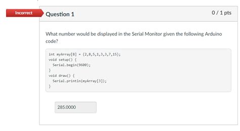 Solved Incorrect Question 1 01 Pts What Number Would Be