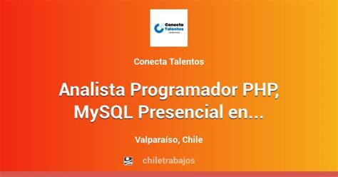 analista programador php mysql presencial en villa alemana