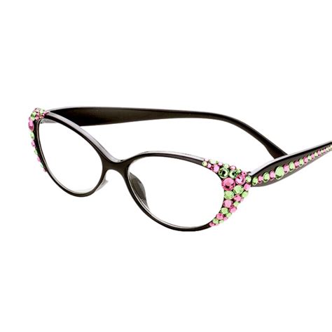 Oval Shape Crystal Reading Glasses Bling Reading Glasses T For Her T For Mom Unique