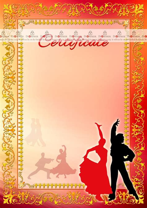 Dance Certificate Template | Certificate templates, Gift certificate ...
