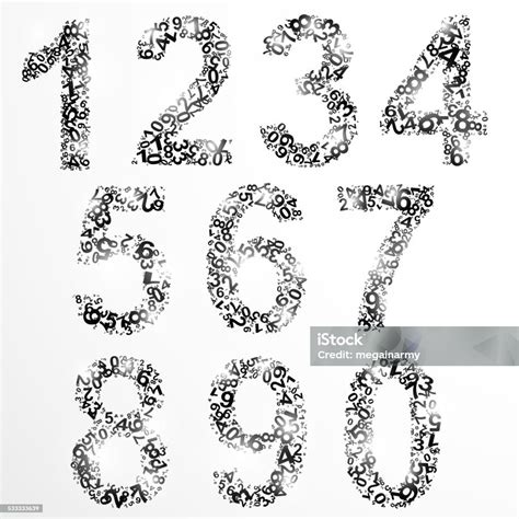 Vector Numbers From Number Set Stock Illustration Download Image Now 2015 Alphabet